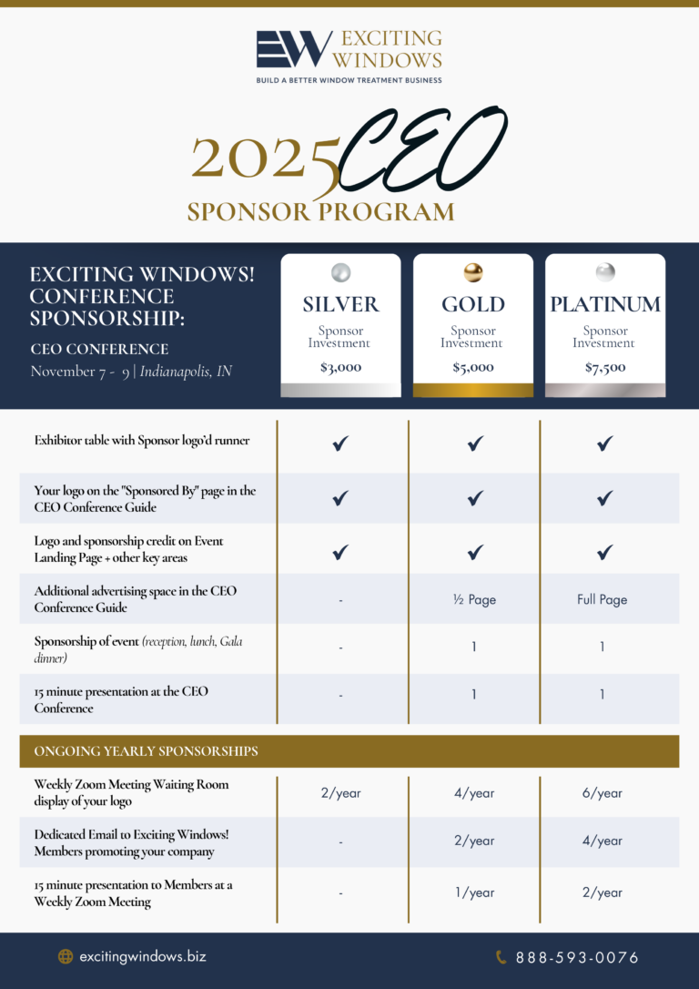 Exciting Windows! Sponsorship Program - Exciting Windows!